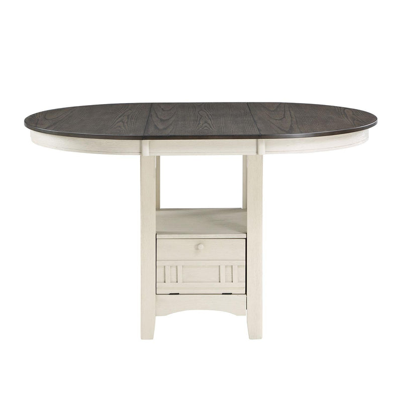 Freda Extendable Counter Height Dining Table - White, Dark Brown | Leon's
