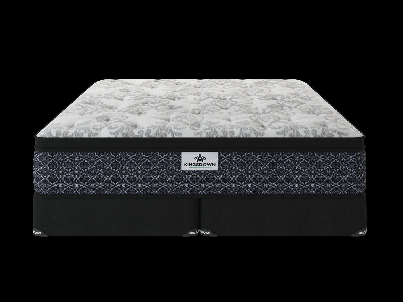 Kingsdown Percy Medium Euro Top King Mattress and Split Boxspring Set ...