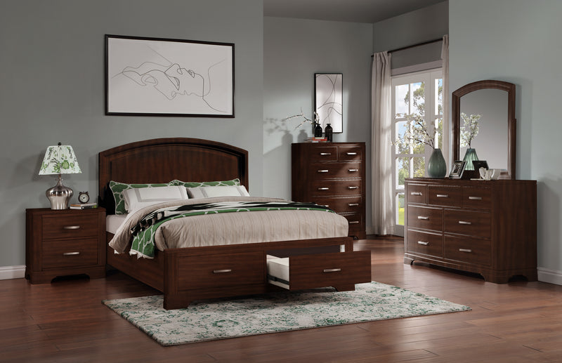 Arista Night Table - Brown Cherry | Leon's
