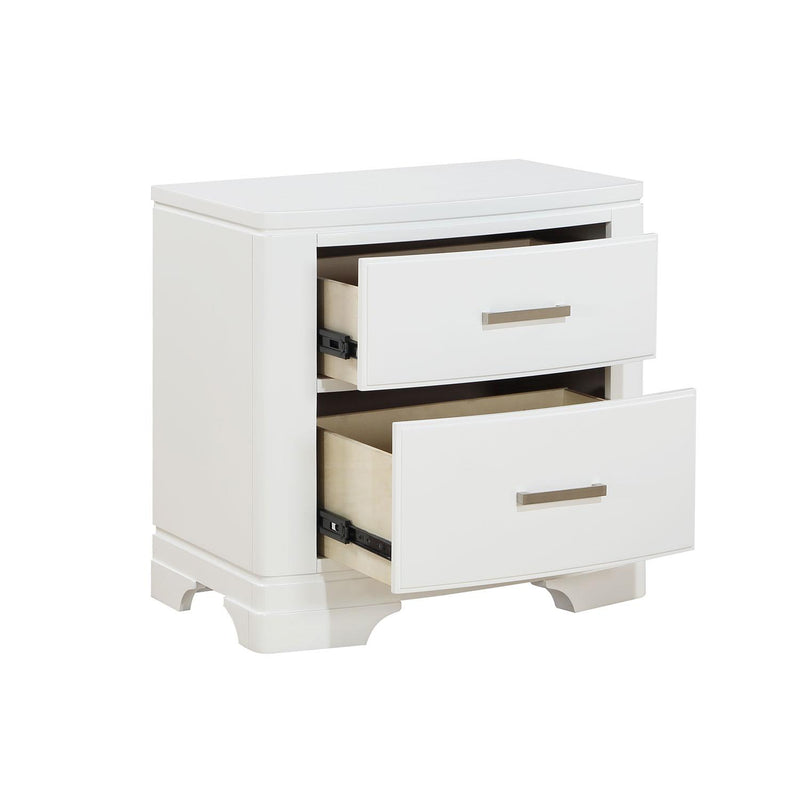 Arista Night Table - White | Leon's
