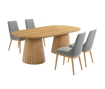 Mikael Round Dining Table - Light Oak | Leon's