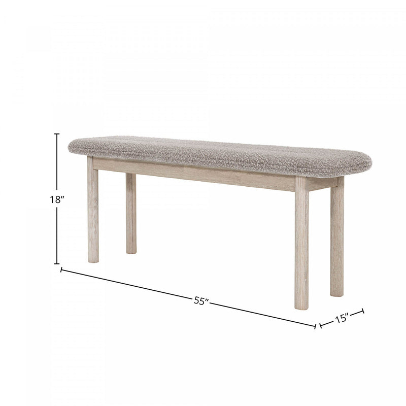 Humbach Bench - Oatmeal/White Washed Natural | Leon's