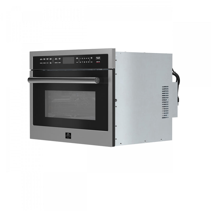 Forno Oliena Stainless Steel 24" Built-In Microwave Convection Oven (1. ...