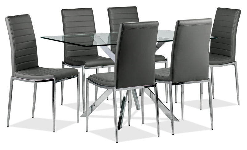 Darron 7-Piece Dining Table Set - Slate | Leon's