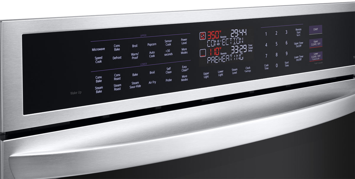 LG Smudge Resistant Stainless Steel Smart Combination Wall Oven with ...