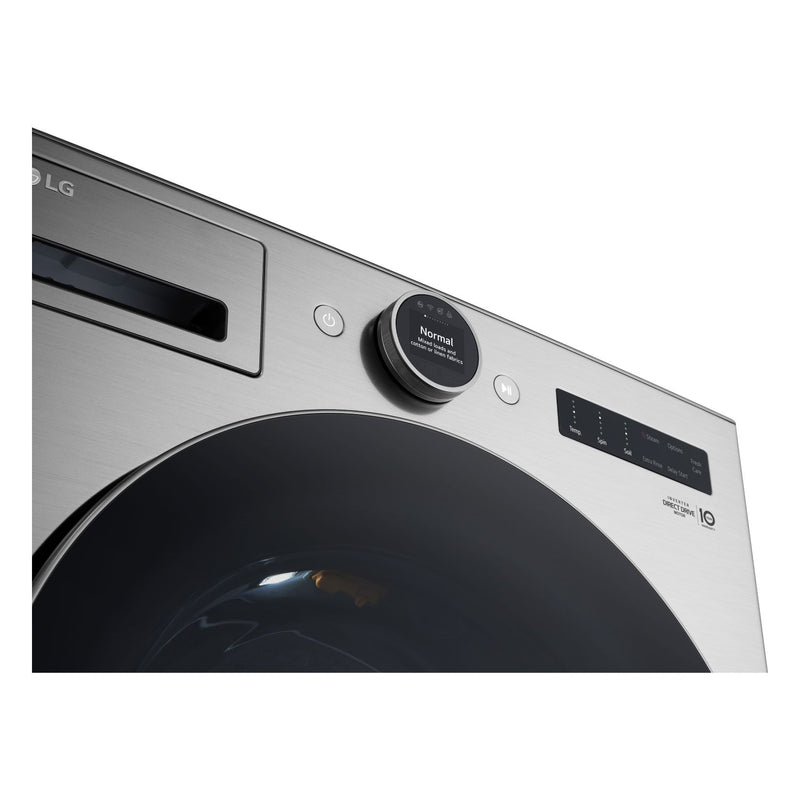 LG Graphite Steel Front Load Washer with AI DD™ (5.2 cu. Ft) & Ultra ...