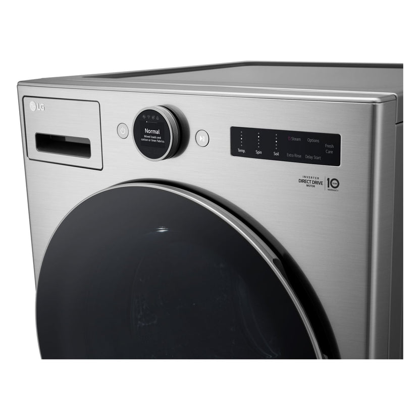 LG Graphite Steel Front Load Washer with AI DD™ (5.2 cu. Ft) & Ultra ...