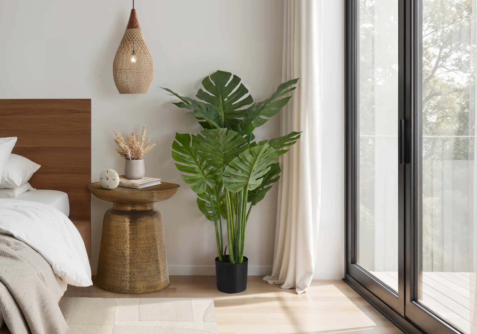 45" Monstera Plant With 6" Black Pot - Green | Leon's