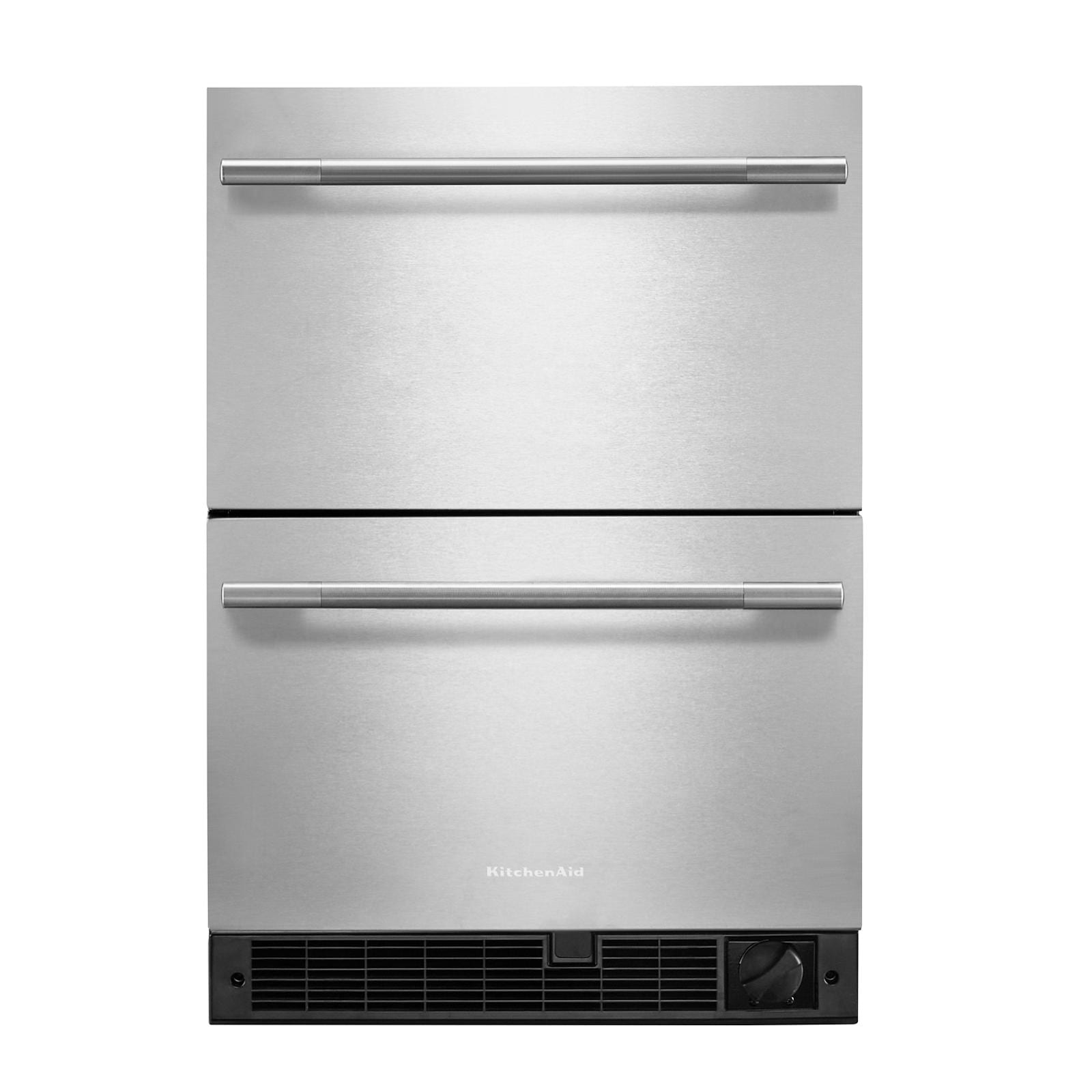 KitchenAid 24" 4.3 Cu. Ft. Black Cabinet with Stainless Steel Doors ...