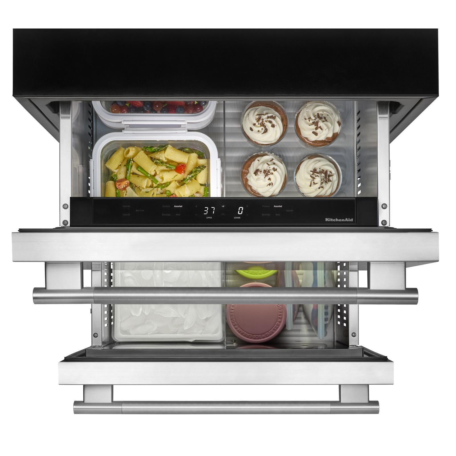 KitchenAid 24" 4.3 Cu. Ft. Black Cabinet with Stainless Steel Doors ...
