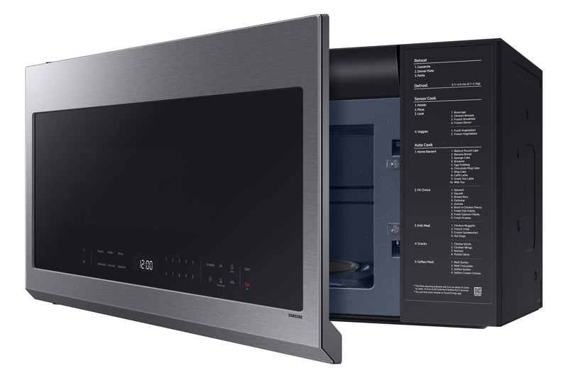 Samsung BESPOKE Stainless Steel Over the Range Microwave with 400 CFM ...