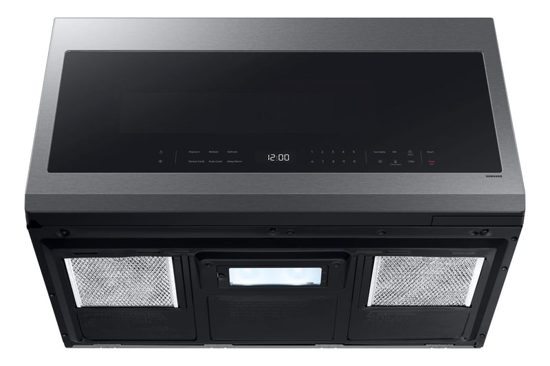 Samsung BESPOKE Stainless Steel Over the Range Microwave with 400 CFM ...