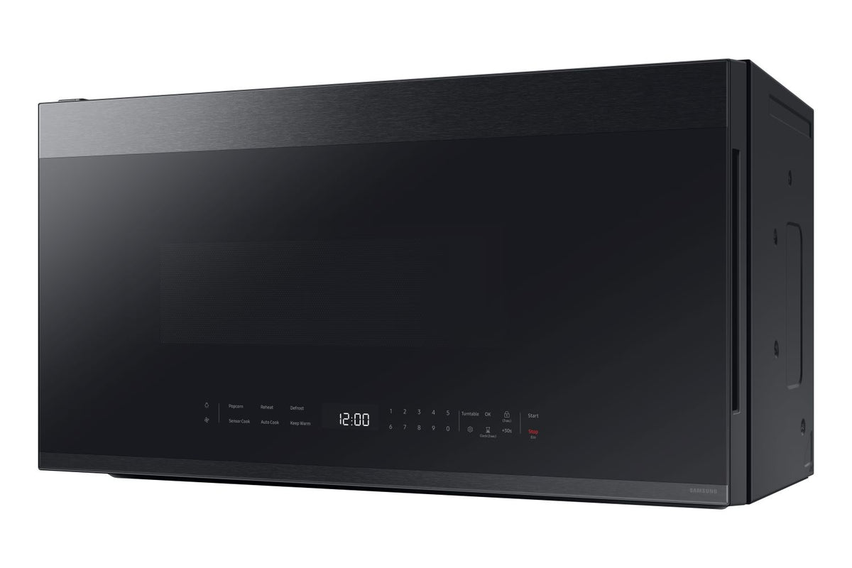 Samsung BESPOKE Matte Black Steel Over the Range Microwave with 400 CFM ...