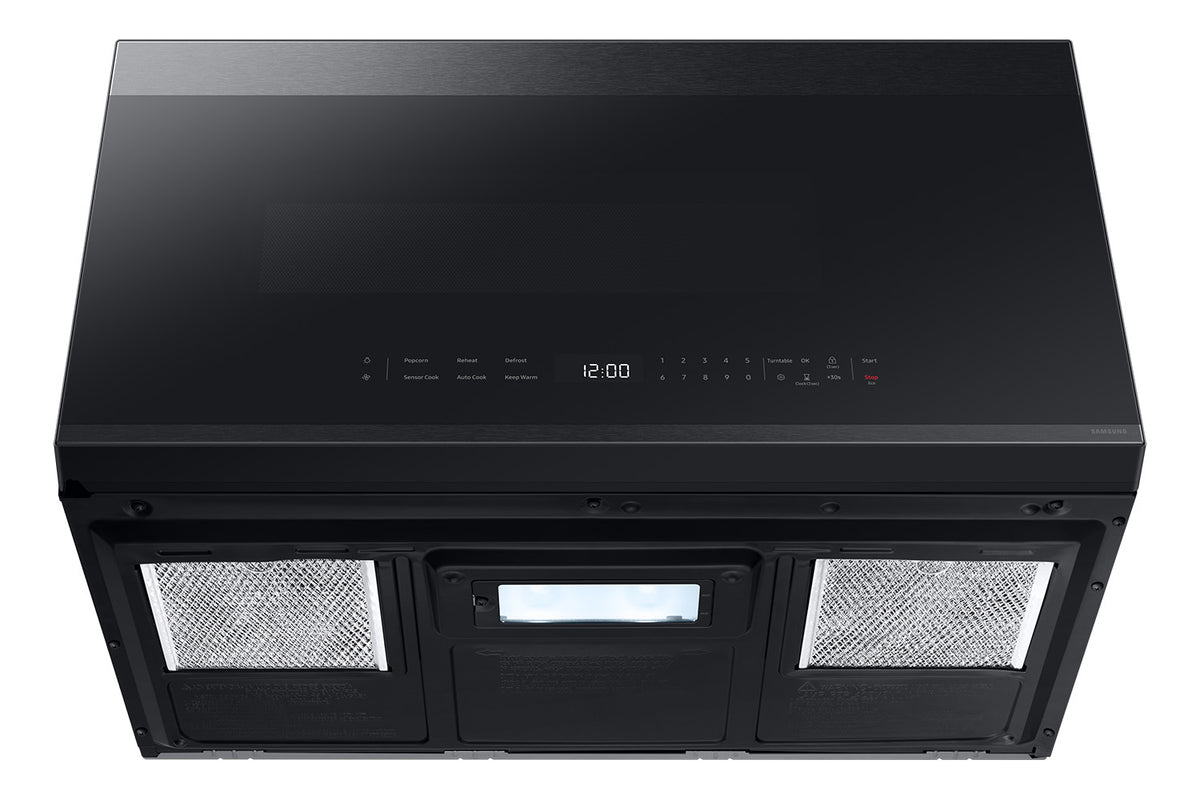 Samsung BESPOKE Matte Black Steel Over the Range Microwave with 400 CFM ...