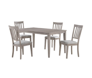 Arabella 5-Piece Dining Set with Upholstered Back - Black, Brown | Leon's