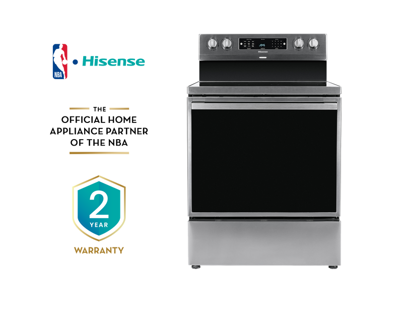 Hisense Stainless Steel Range True Convection with 11 Baking Programs Including Air Fry (5.8 Cu ...
