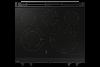 Samsung BESPOKE Matte Black Steel 30" True Convection Slide In Range ...