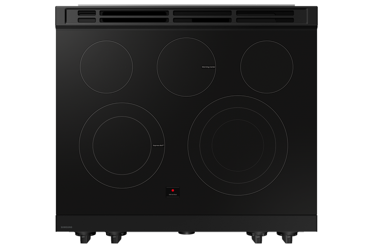 Samsung BESPOKE Stainless Steel 30" True Convection Slide In Range with ...
