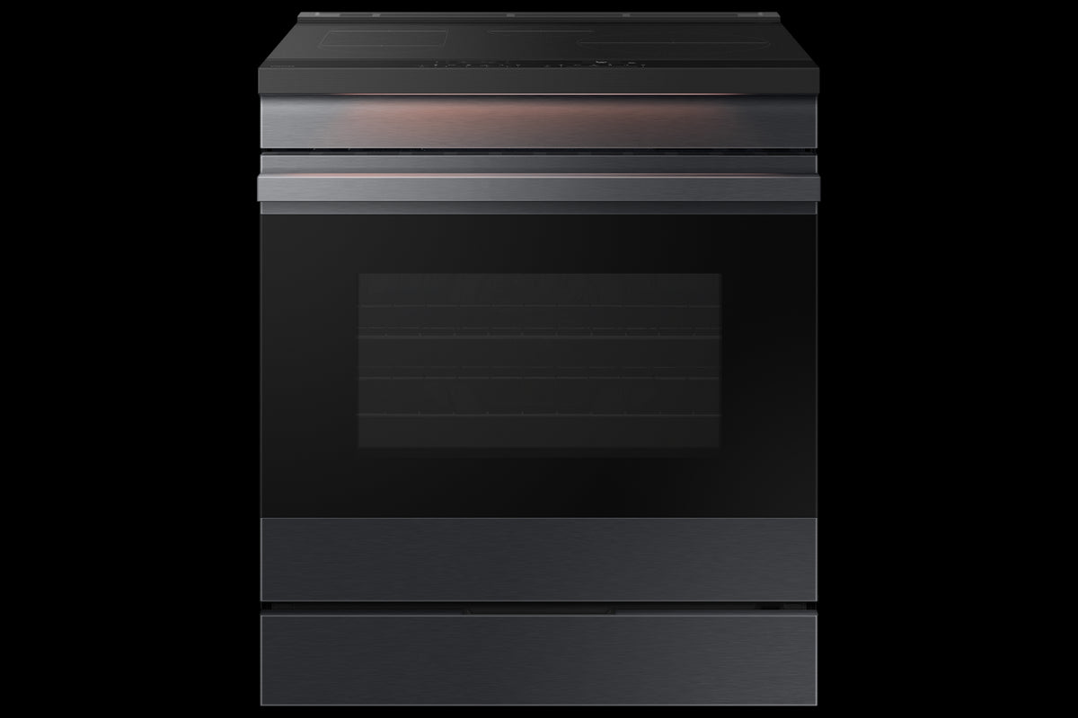 Samsung BESPOKE Matte Black Steel True Convection Induction Slide in ...