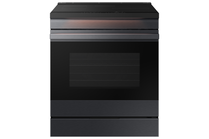 Samsung BESPOKE Matte Black Steel True Convection Induction Slide in ...