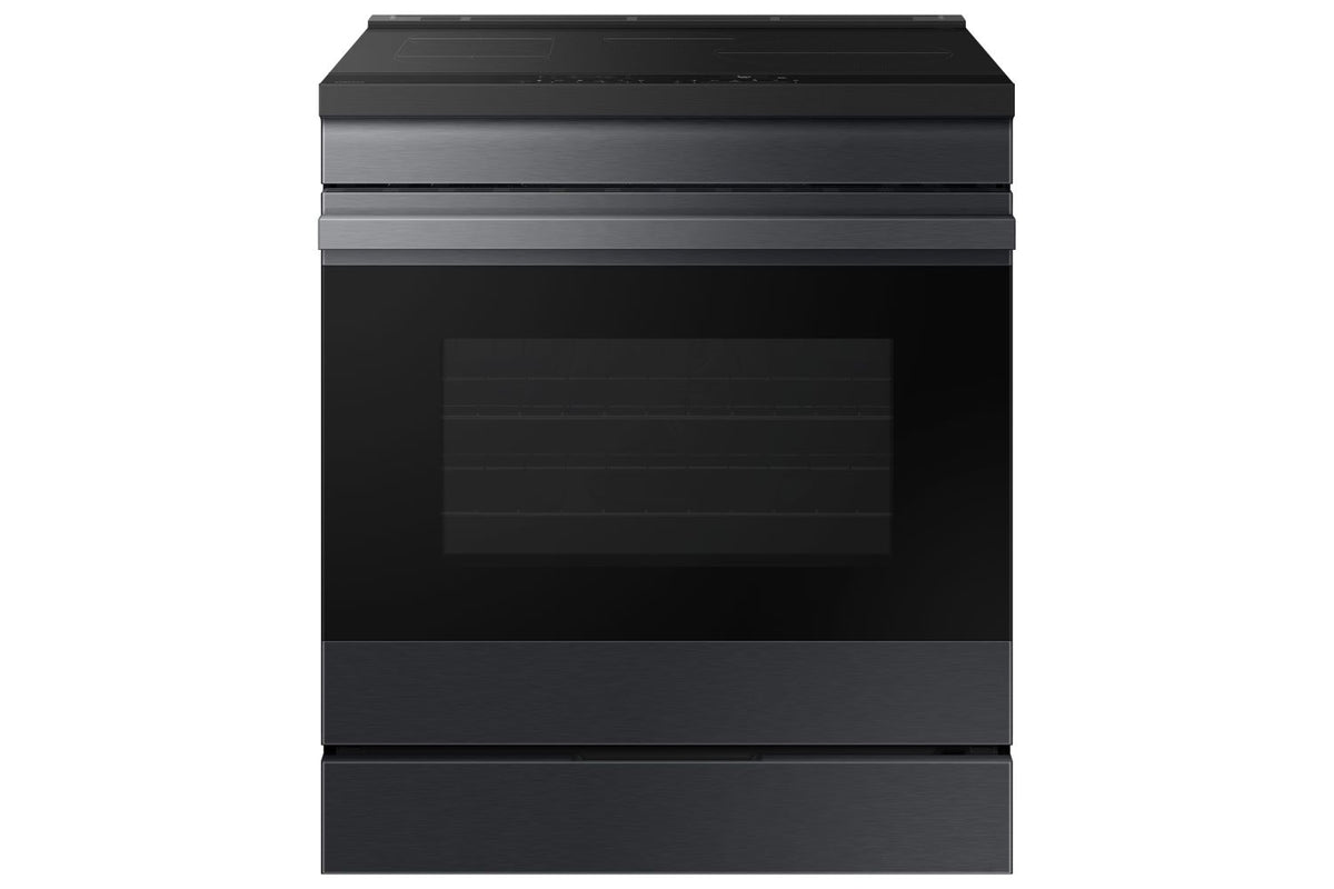 Samsung BESPOKE Matte Black Steel True Convection Induction Slide in ...