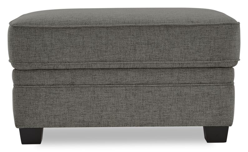 Duffield Rectangular Ottoman - Sutton Charcoal | Leon's