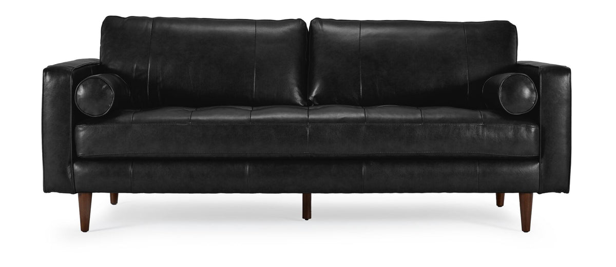 Bari Leather Sofa - Black | Leon's