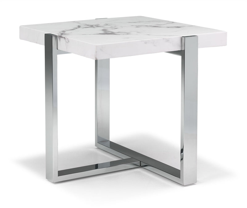 Bellissimo End Table - White & Grey | Leon's