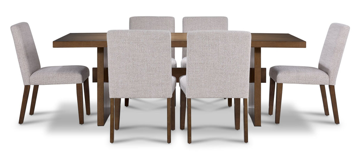 Biscotti 7-Piece Dining Set - Light Brown | Leon's