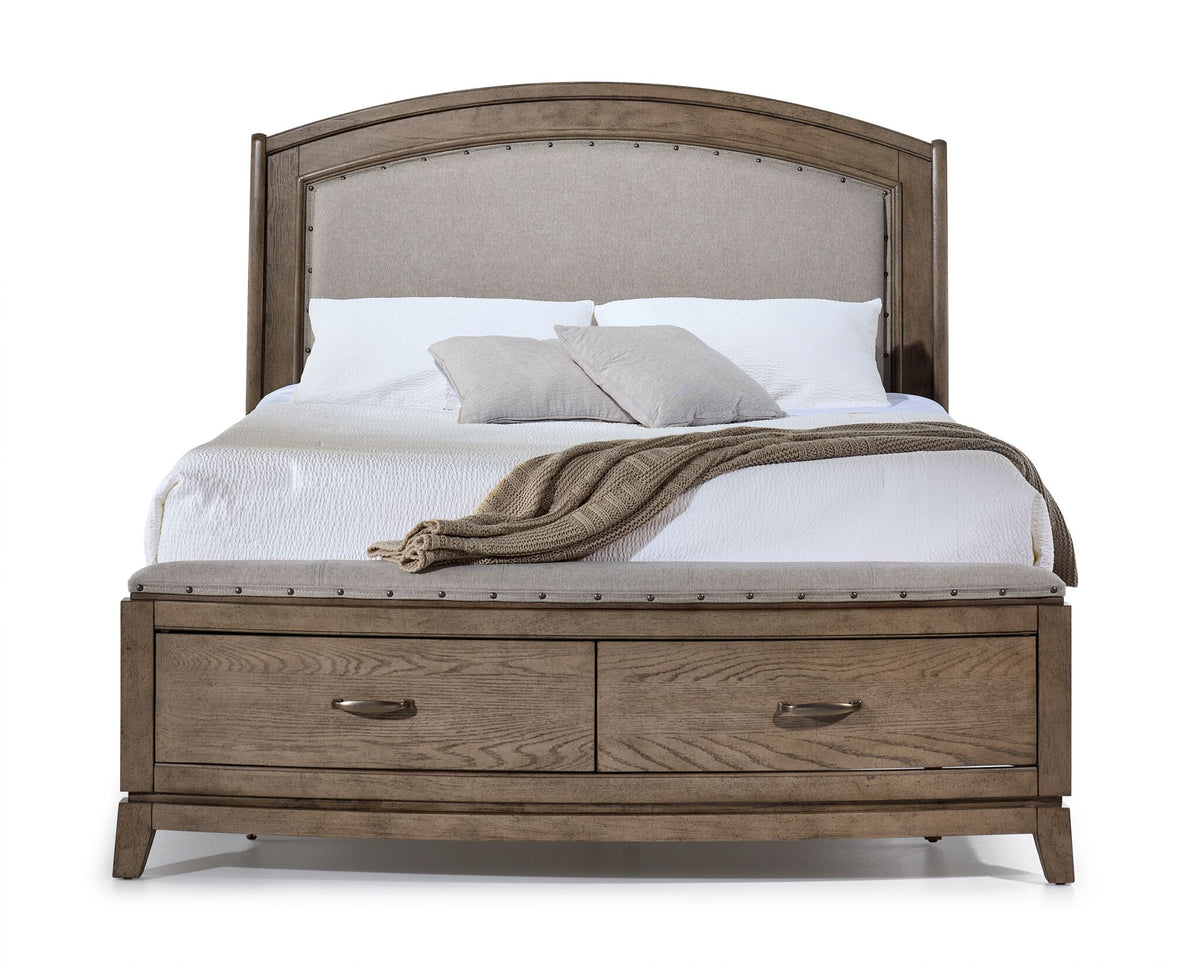 Camelot 3 - Piece Queen Storage Bed - Burnished Beige | Leon's