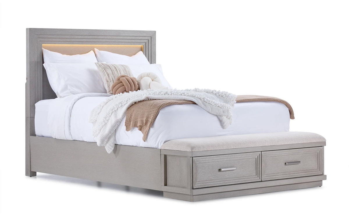 Fresh Perspective Cascade 3-Piece King Storage Bench Bed - Dovetail ...