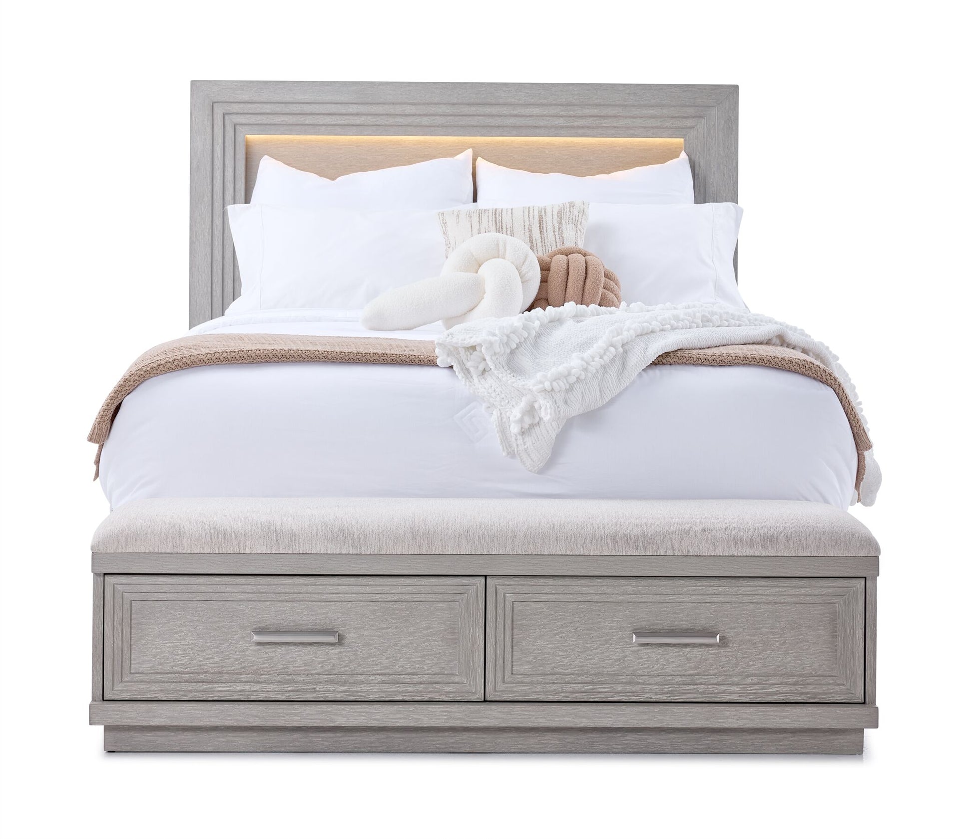 Fresh Perspective Cascade 3-Piece Queen Storage Bench Bed - Dovetail ...