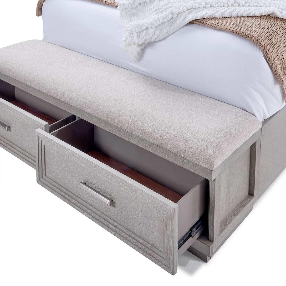 Fresh Perspective Cascade 3-Piece King Storage Bench Bed - Dovetail ...