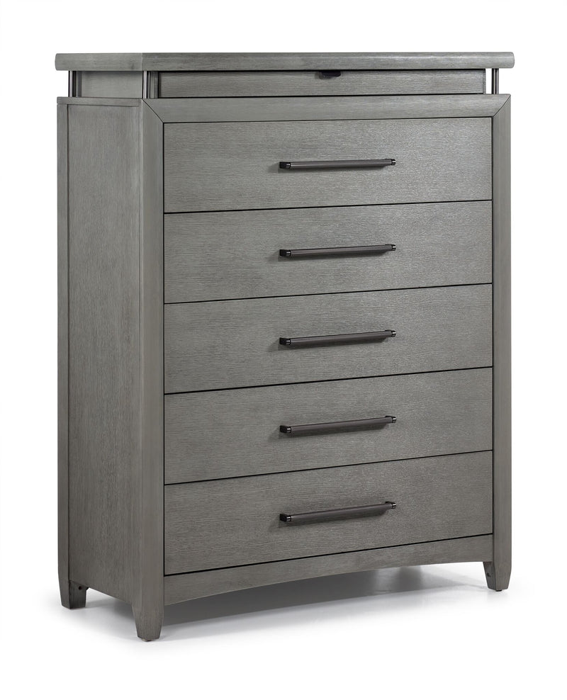 Chelsea 5-Drawer Chest - Grey | Leon's