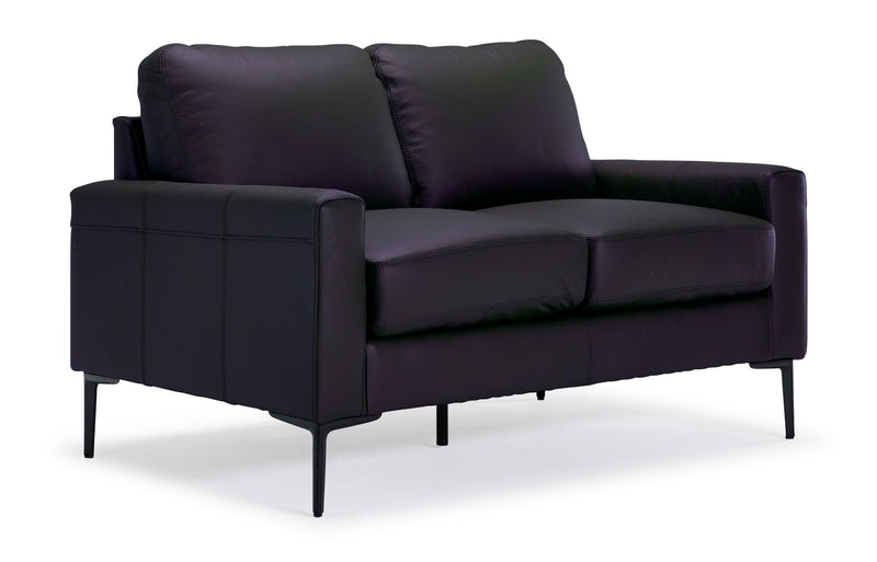 Chito Leather Sofa, Loveseat and Chair Set - Raven | Leon's