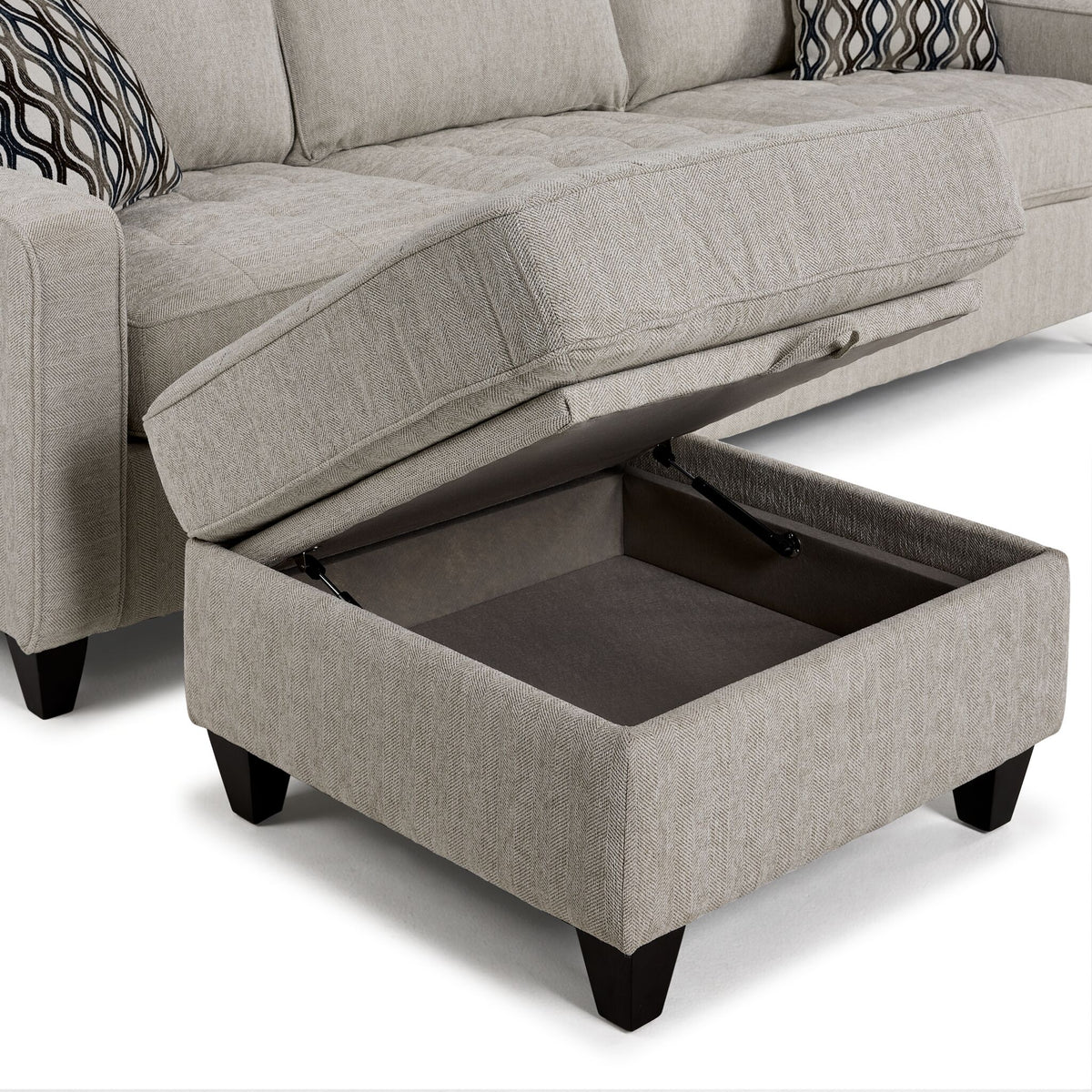 Flipp-it Sofa with Reversible Chaise/Ottoman - Platinum | Leon's
