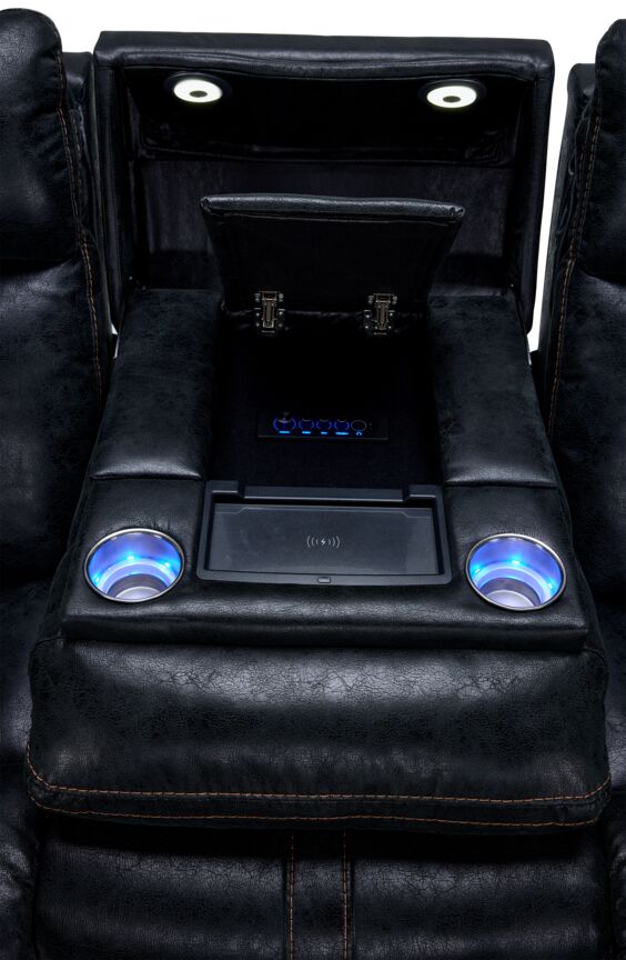Franco Triple Power Reclining Sofa with Multimedia system - Eclipse ...