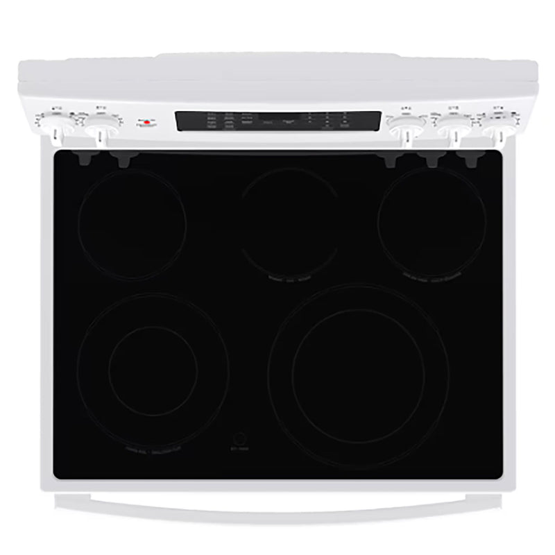 GE White Freestanding Electric Convection Range with No-Preheat Air Fry ...