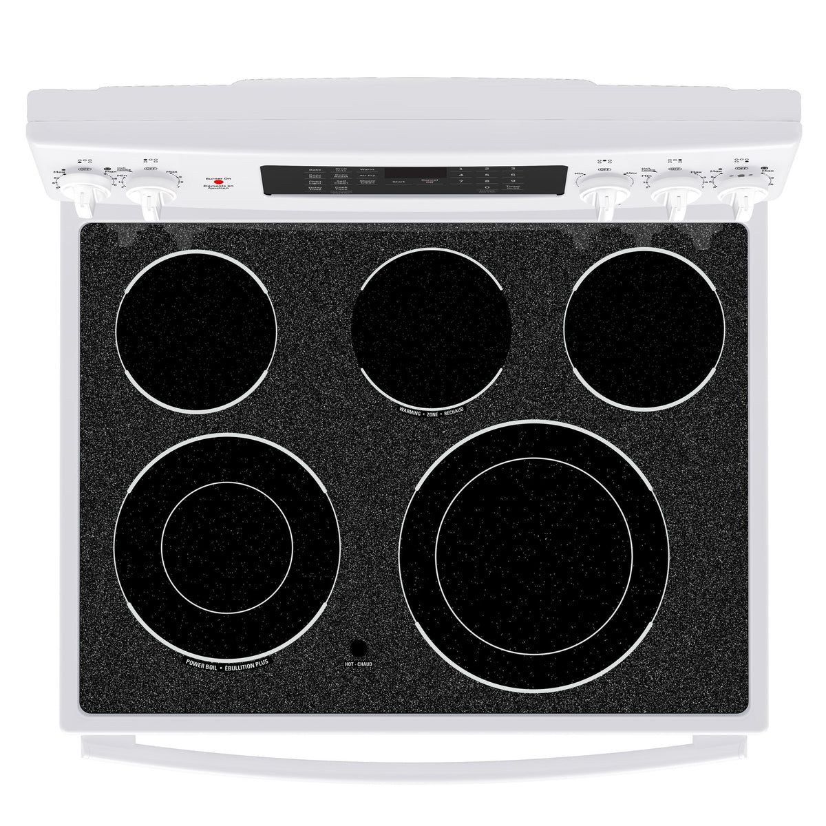 GE White Freestanding Electric Convection Range with No-Preheat Air Fry ...