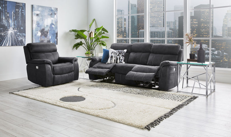 Sofa Haven Dual Power Reclining Sofa - Grey | Leon's