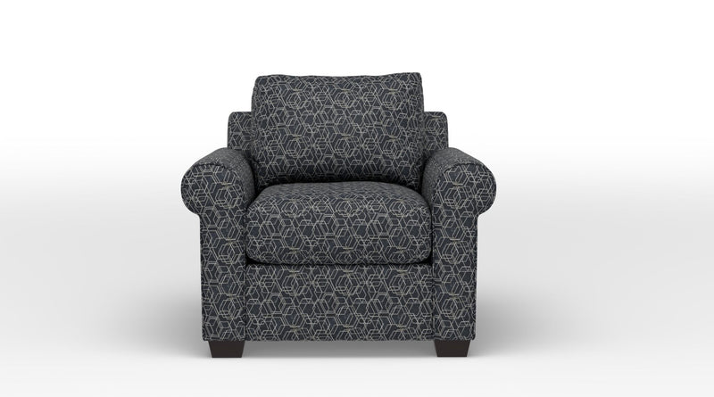 Jayden Accent Chair- Boxes Dark Blue | Leon's