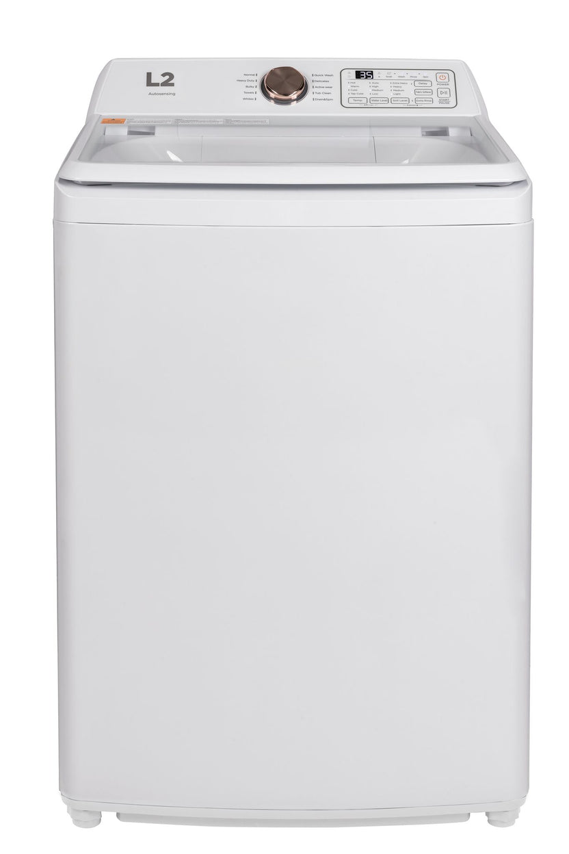 L2 White Top-Load Washer (4.7 Cu.Ft.) and Electric Dryer (7 Cu.Ft ...