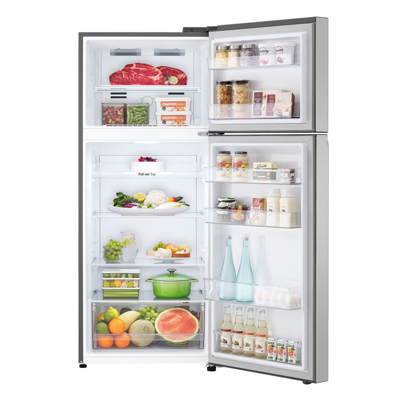 LG Platinum Silver Counter-Depth Compact Top Freezer Refrigerator with ...