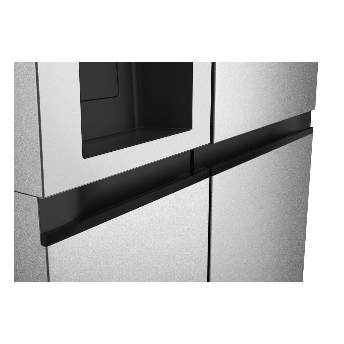 LG Platinum Silver Side-by-Side Counter-Depth Refrigerator with Ice ...