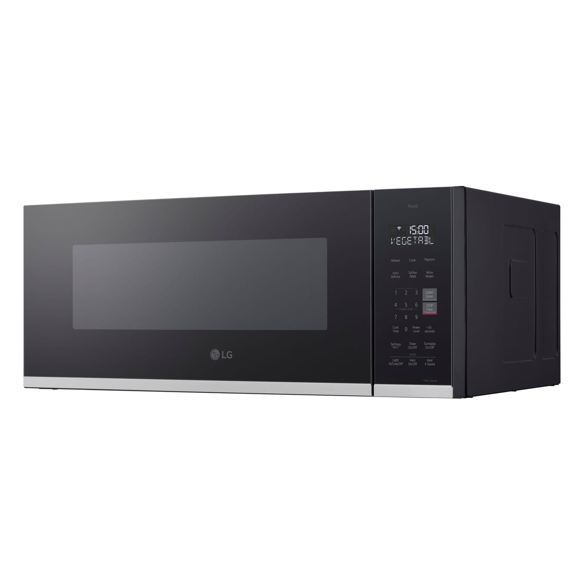 LG Smudge Resistant Stainless Steel Slim Over-the-Range Microwave Oven ...