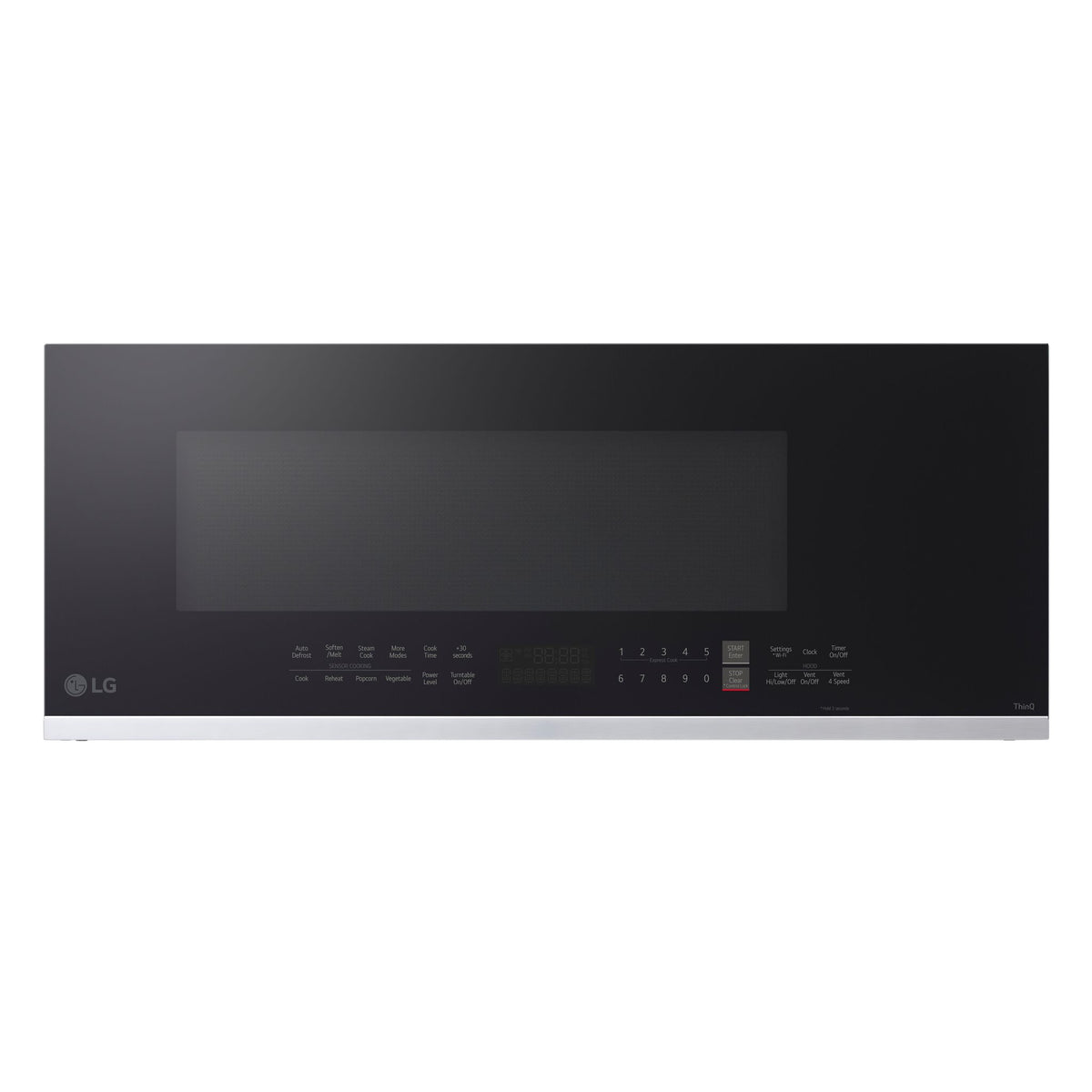LG Smudge Resistant Stainless Steel Slim Over-the-Range Microwave Oven ...