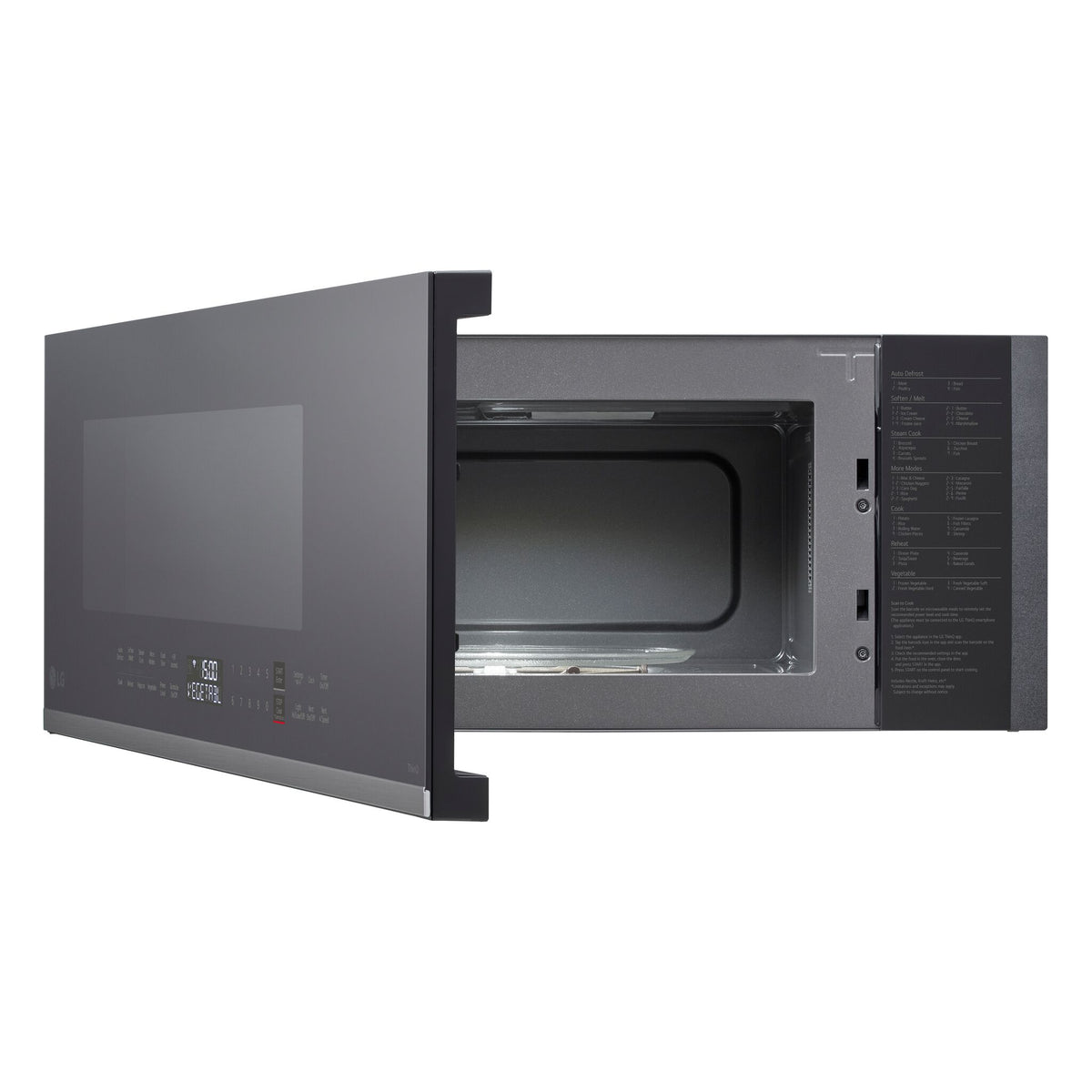 LG Smudge Resistant Stainless Steel Slim Over-the-Range Microwave Oven ...