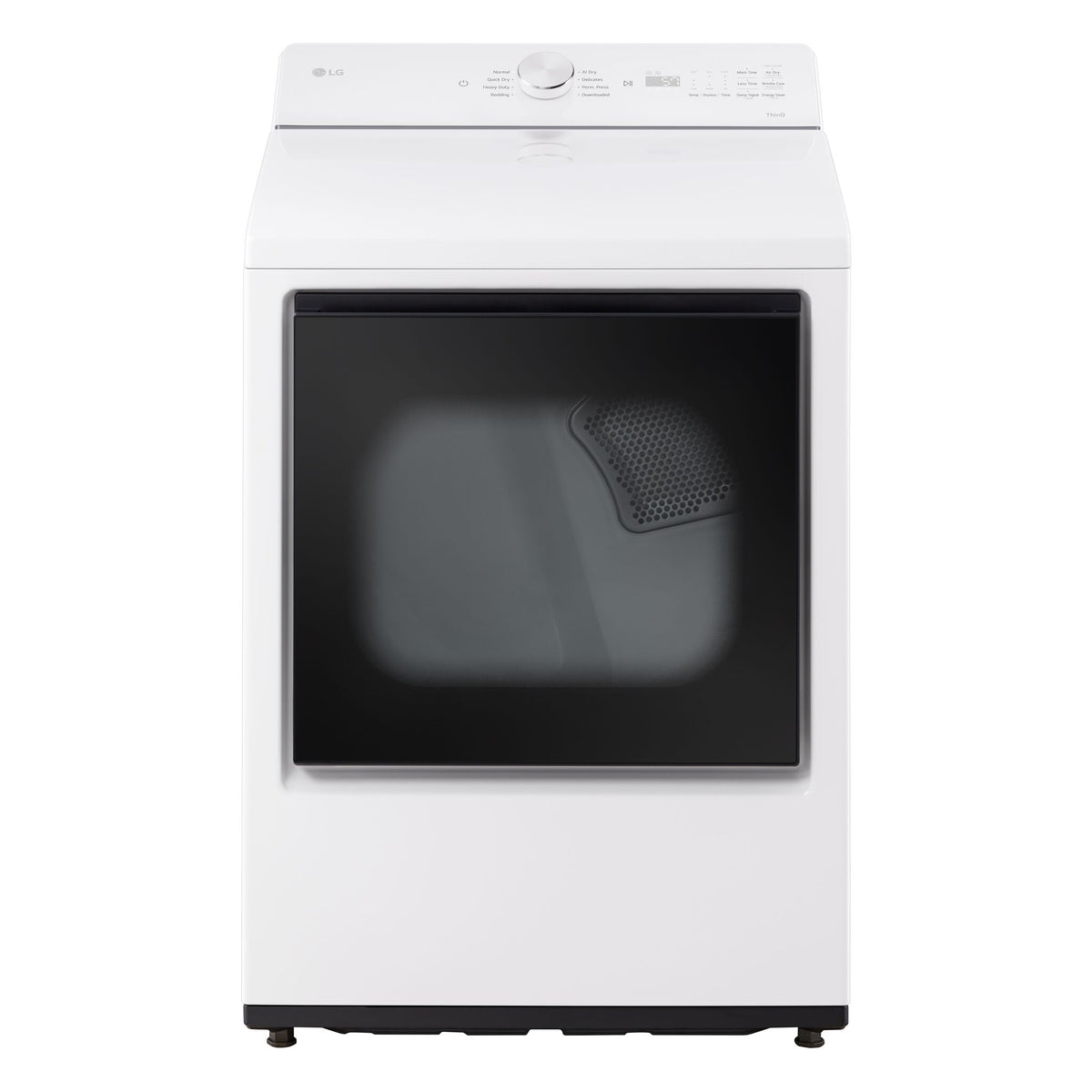 LG White Ultra Large Capacity Rear Control Electric Dryer with AI ...
