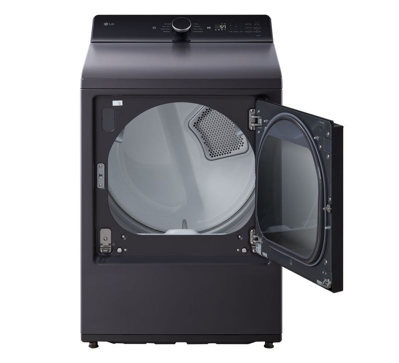LG Matte Black Electric Dryer with EasyLoad Door (7.3 cu.ft ...