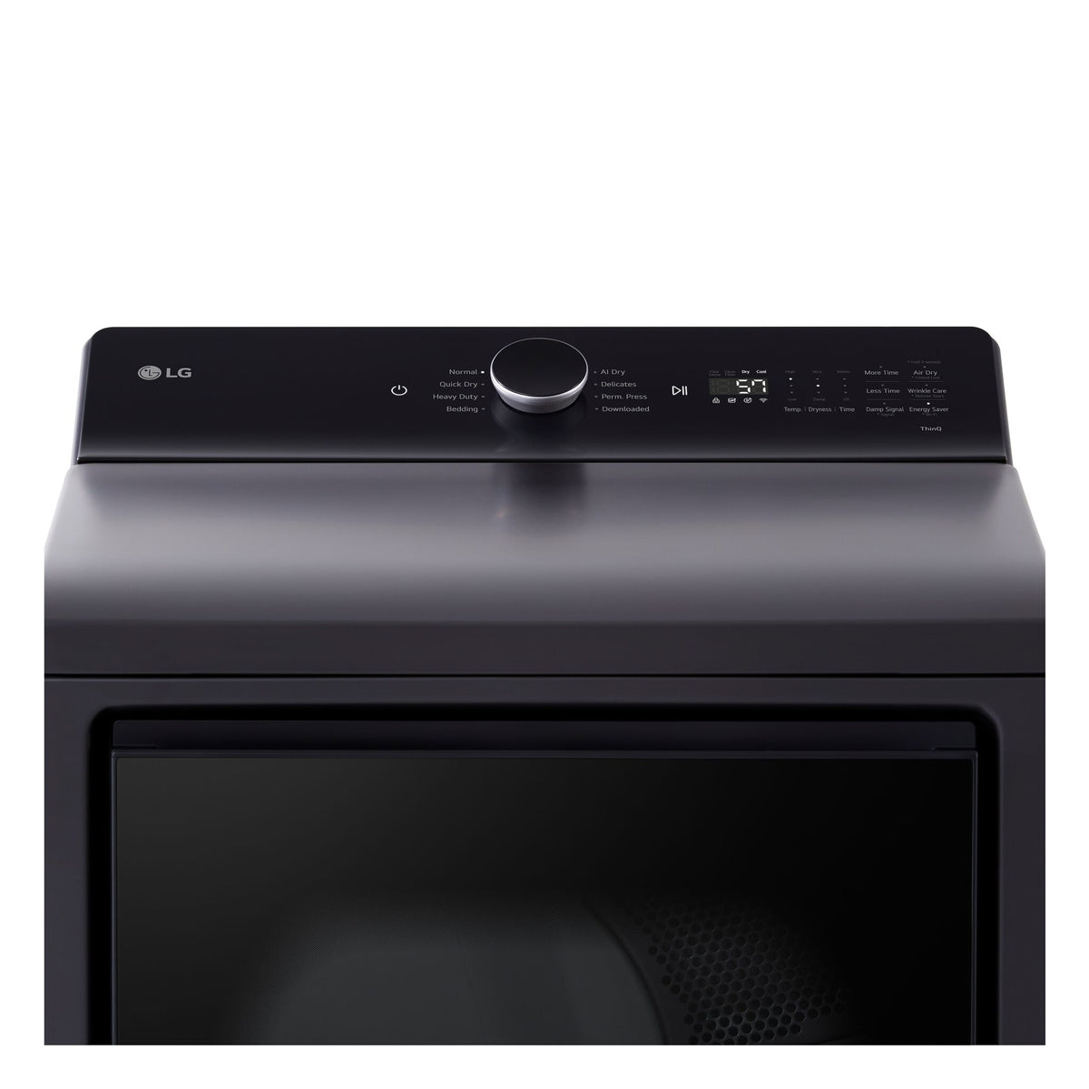 LG Matte Black Electric Dryer with EasyLoad Door (7.3 cu.ft ...